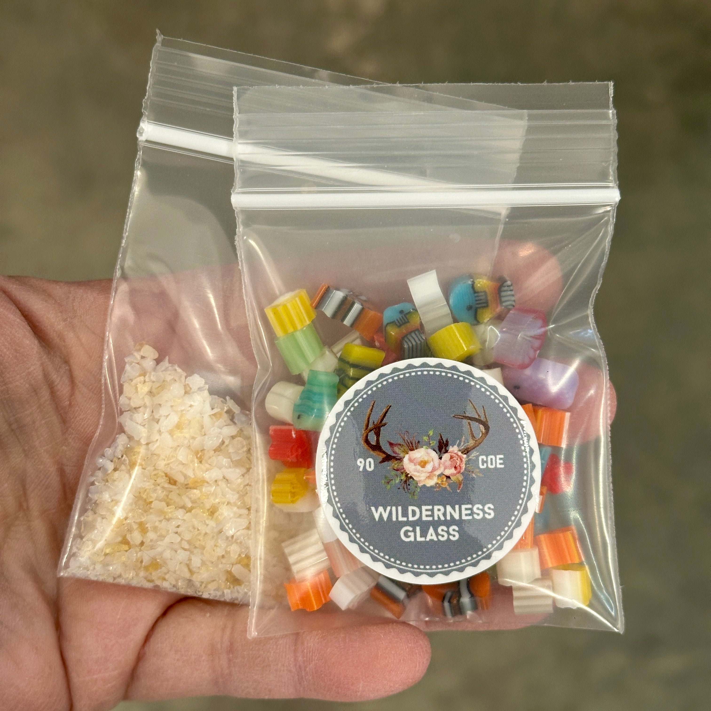 Sea Life Mix Slices, 1.5oz, coe 90 Murrini – Wilderness Glass